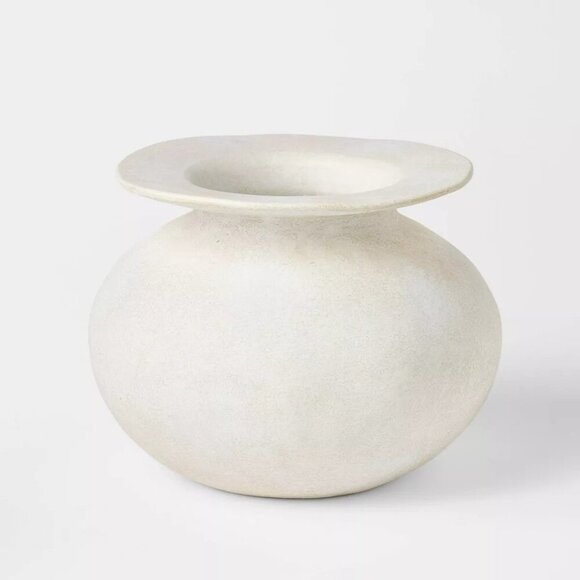 Studio McGee | Accents | Threshold Studio Mcgee Exaggerated Rim Ceramic Round Vase Target | Poshmark